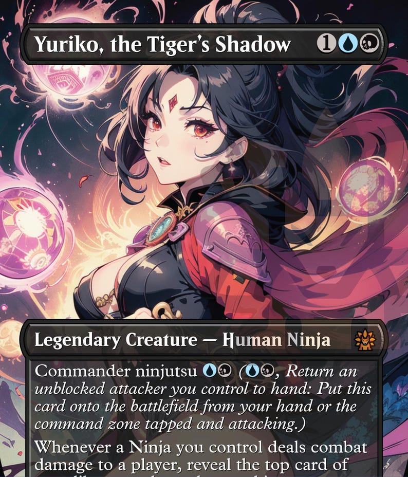 Yuriko, the Tigers Shadow MTG Proxy Anime Waifu - Etsy
