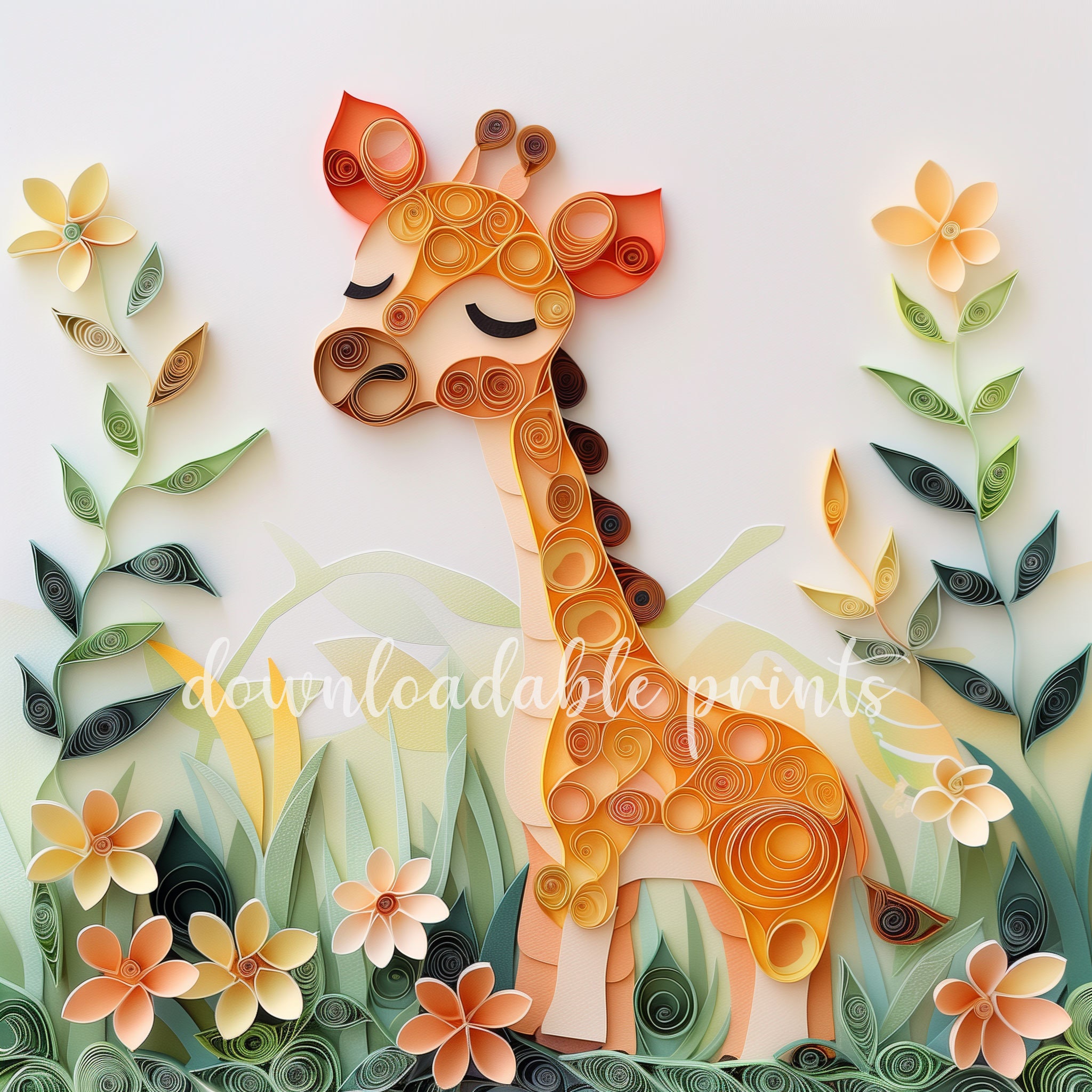Baby Giraffe, Digital Prints, Printable Print, Baby Giraffe Poster ...