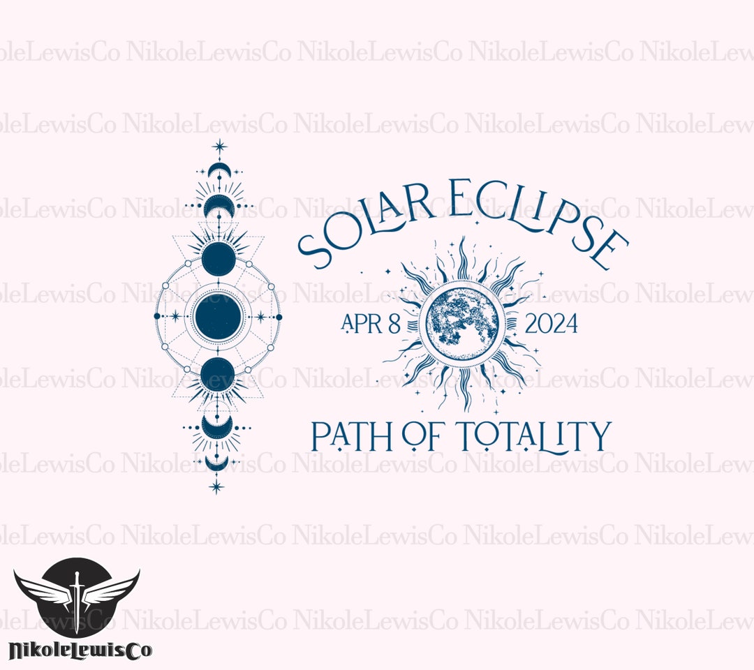 Solar Eclipse 2024 Path of Totality SVG Digital Download - Etsy Ireland