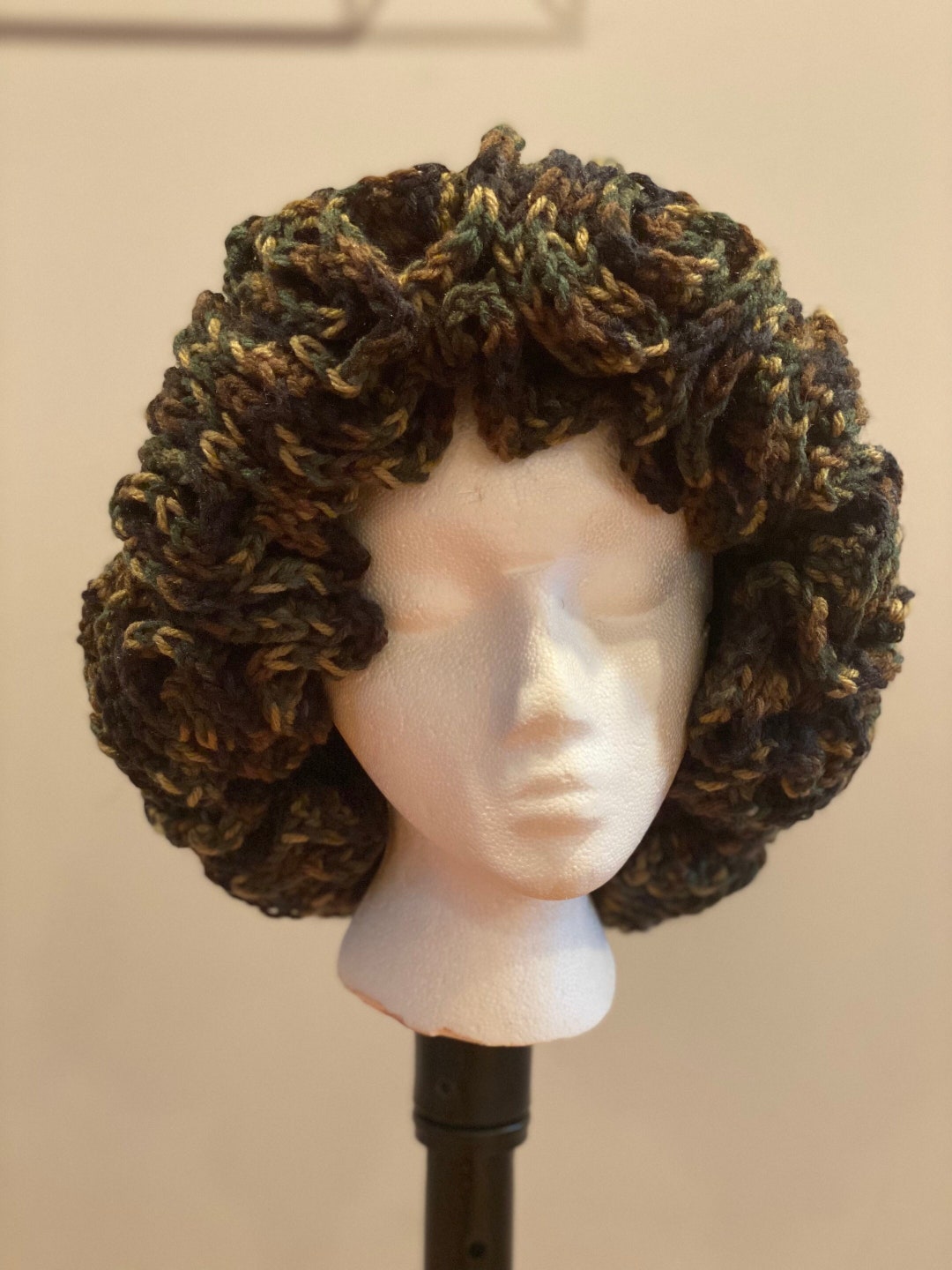 Crochet Camouflage Ruffle Hat - Etsy