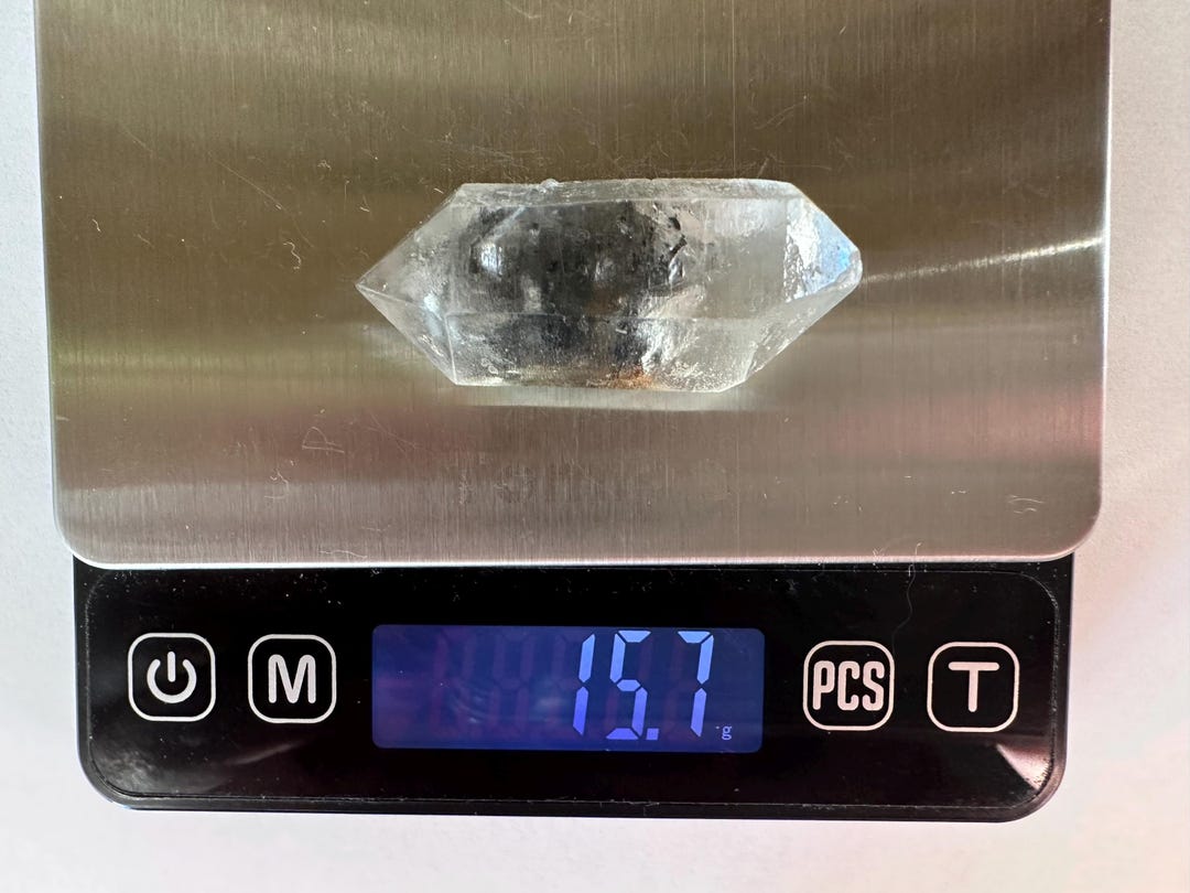 Double Terminated Himalayan Quartz Crystal With Substantial Carbon ...