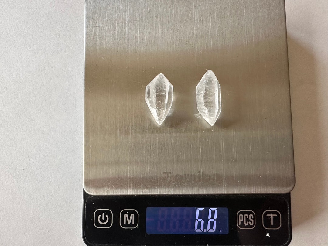 Small Himalayan diamond Clear Double Terminated Quartz 2 Set - Etsy