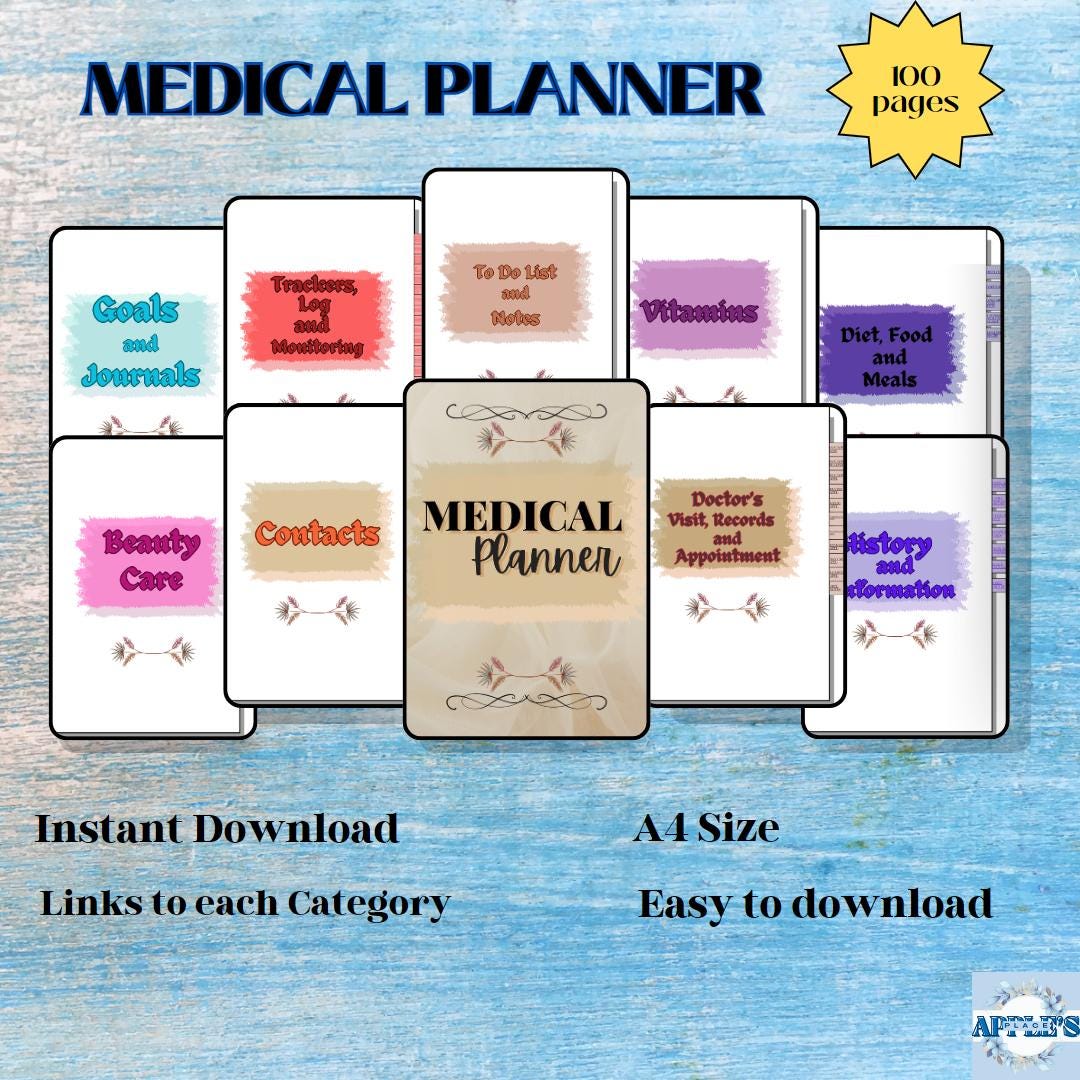 Ultimate Medical Planner Health Organizer Personal Medical Organizer ...