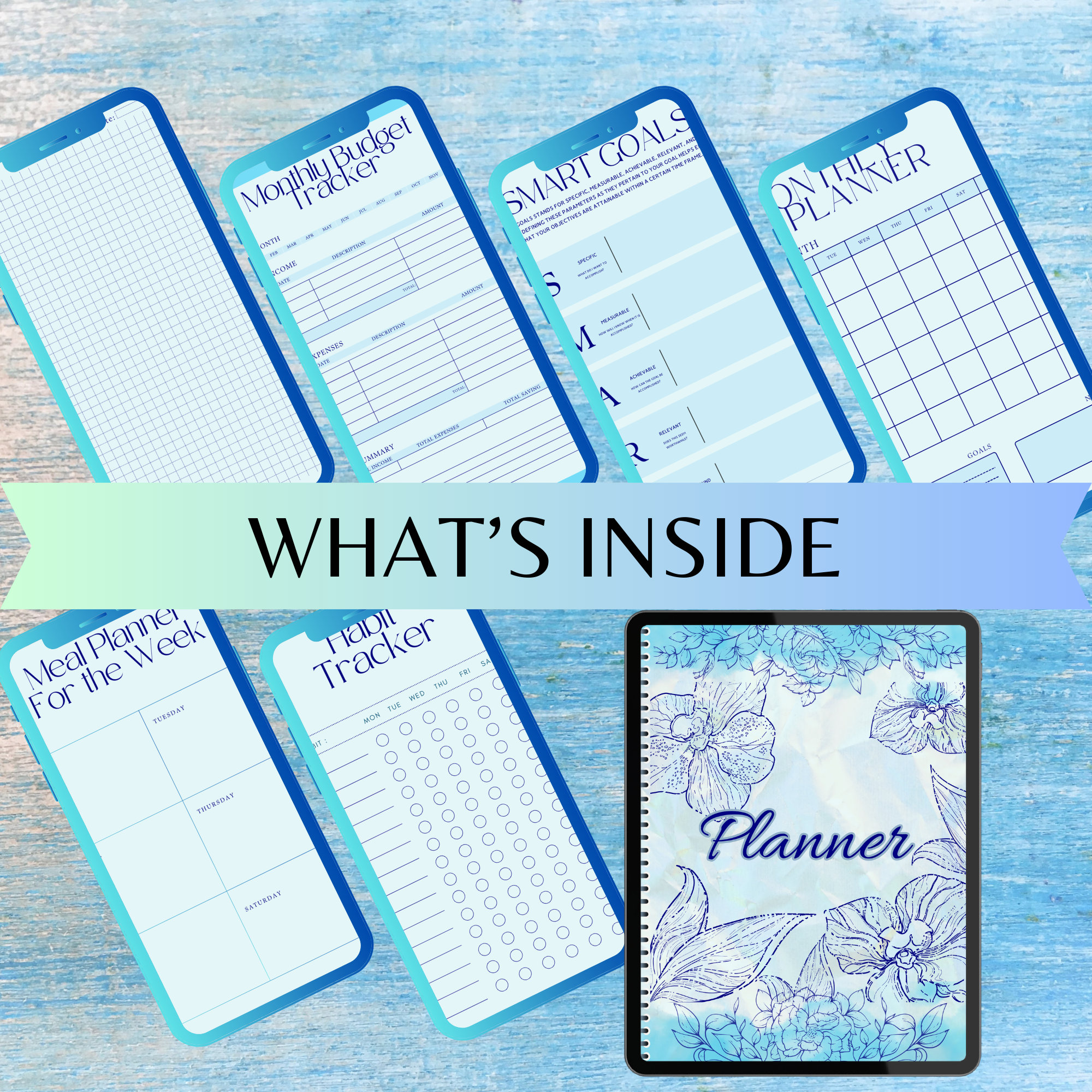 All-in-one Undated Digital Planner,holistic Digital Planner ...