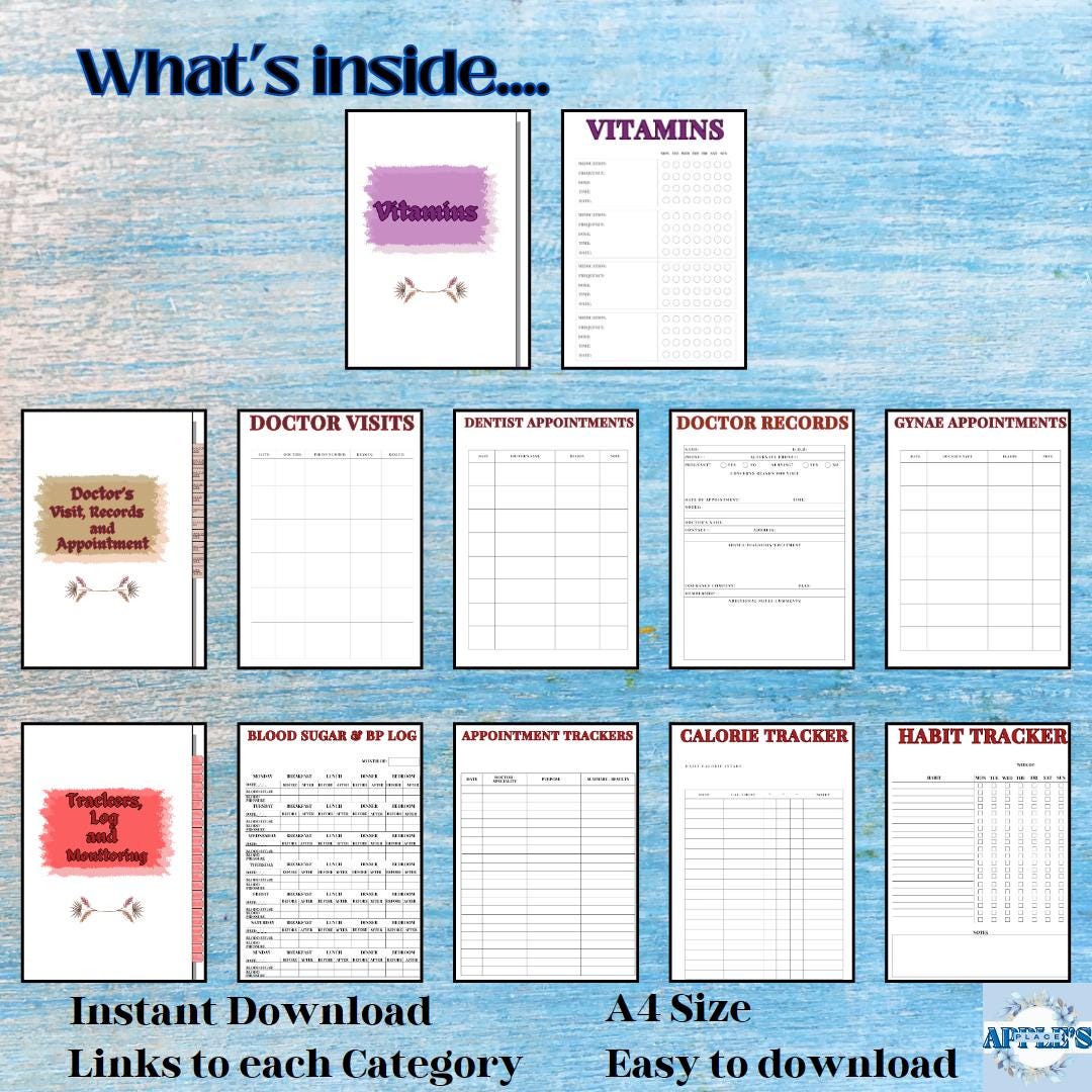 Ultimate Medical Planner Health Organizer Personal Medical Organizer ...