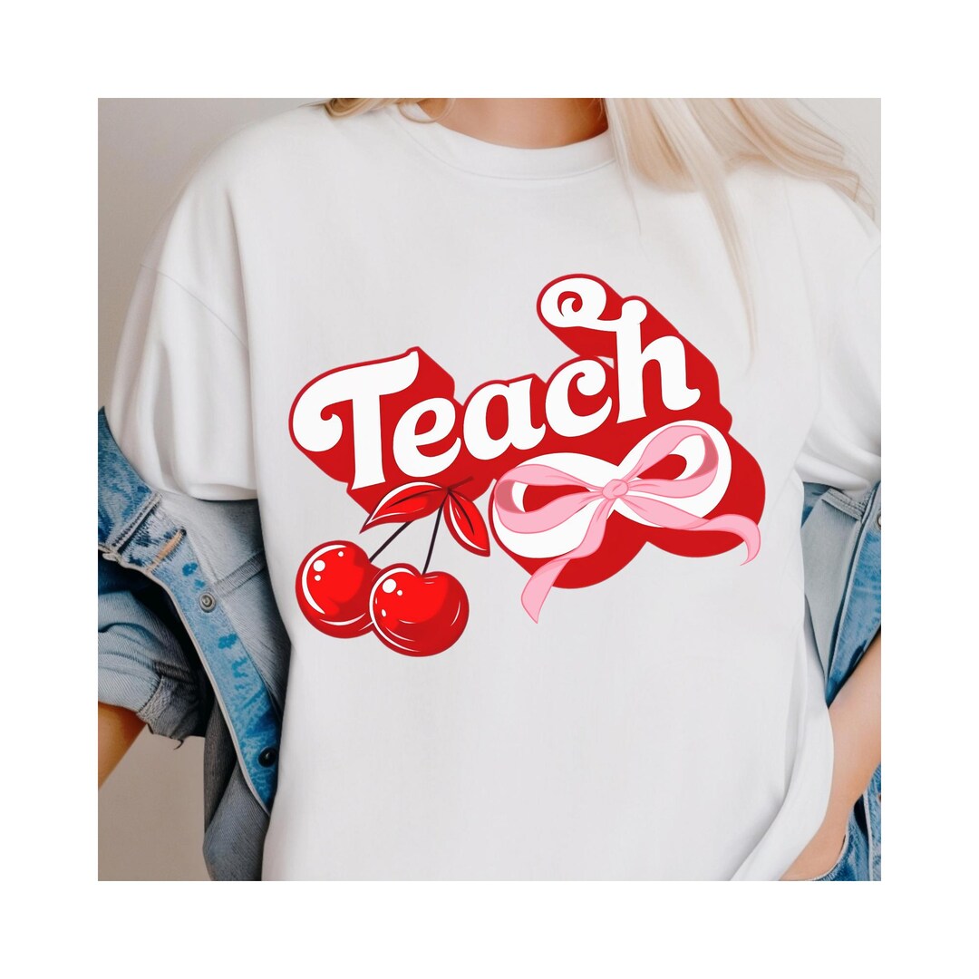 Teach Png, Teacher Coquette Png, Bow Teacher PNG, Teacher Gift PNG ...