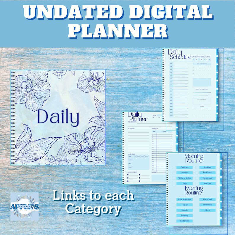 All-in-one Undated Digital Planner,holistic Digital Planner ...