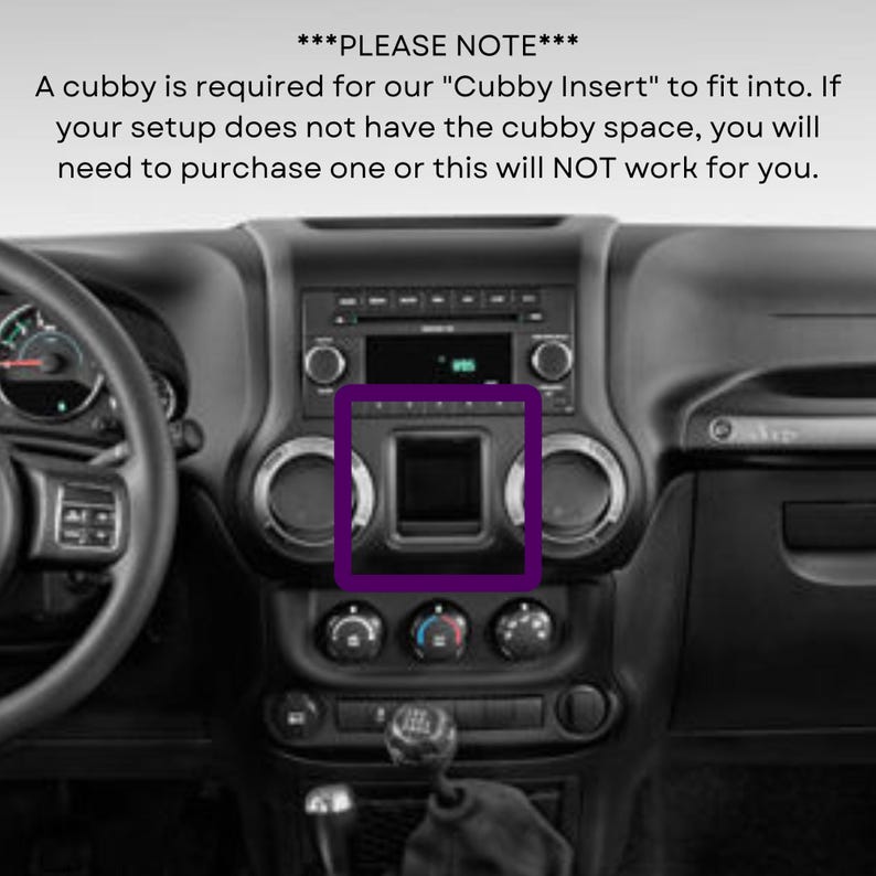 Dash Cubby Insert for Jeep Wrangler JK 2011-2017: AMPS Mounting Pattern ...