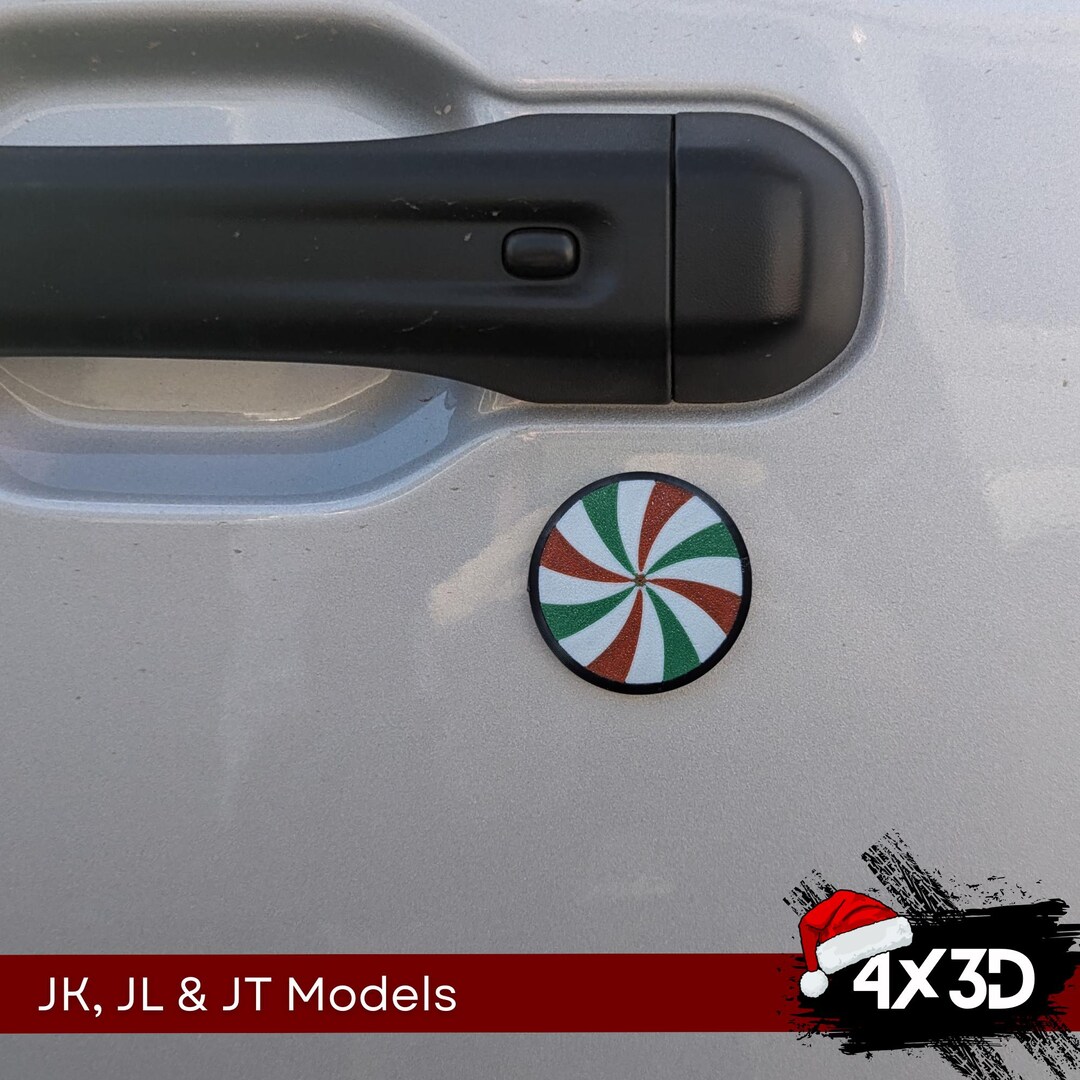 Christmas Keyhole Covers for Jeep JK, JL & JT Models Manual Keyhole ...