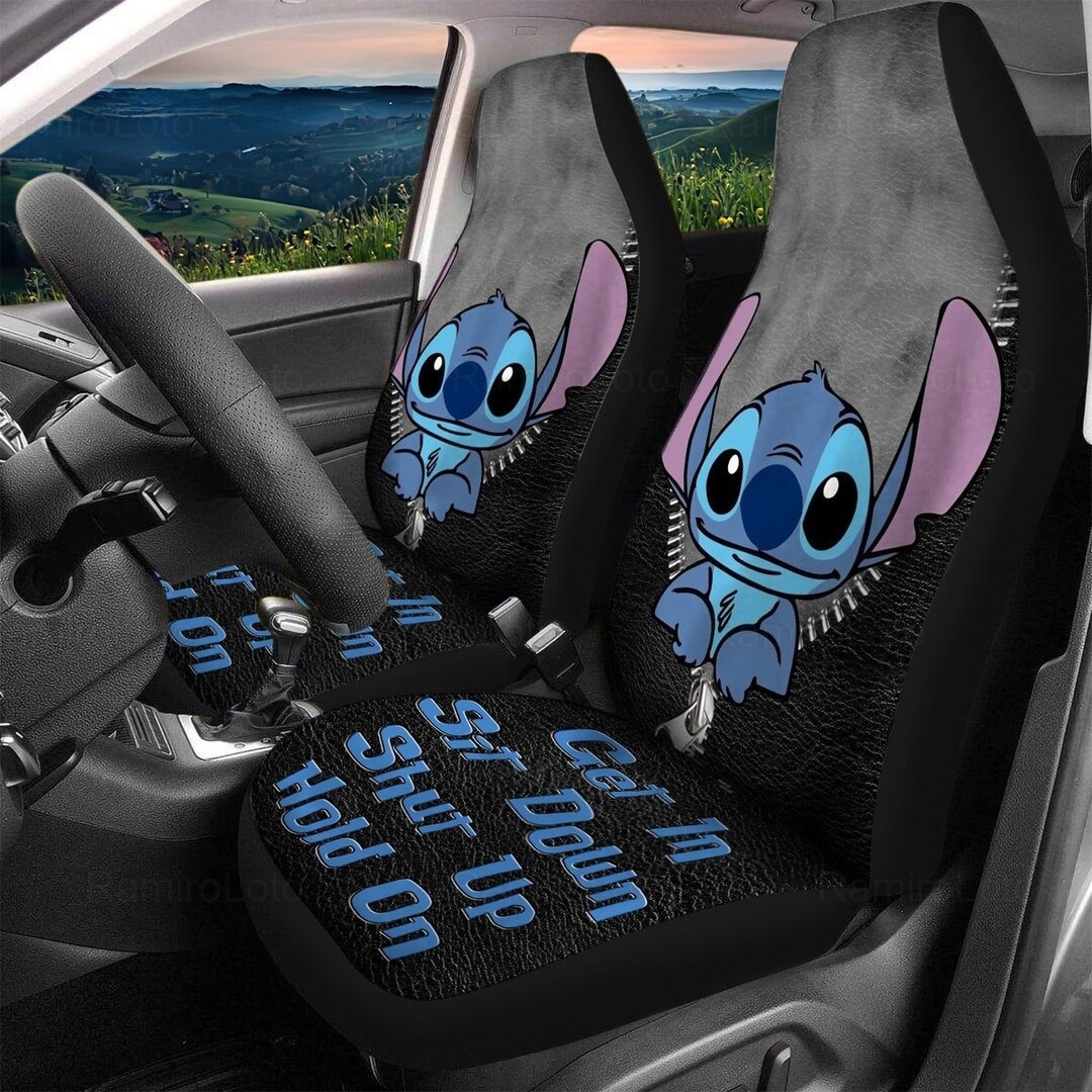 Stitch Get in Sit Down Shut up Car Seat Cover, Stitch Auto Seat Cover ...