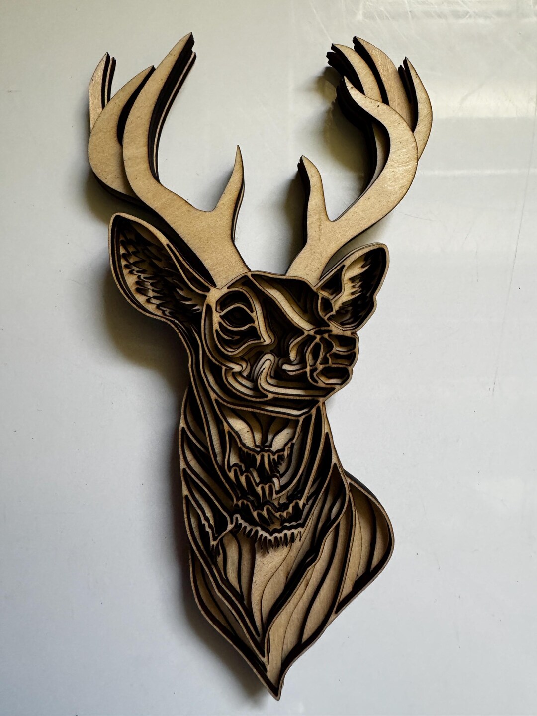 Deer 5 Layer Wood Wall Decor Laser Cut - Etsy