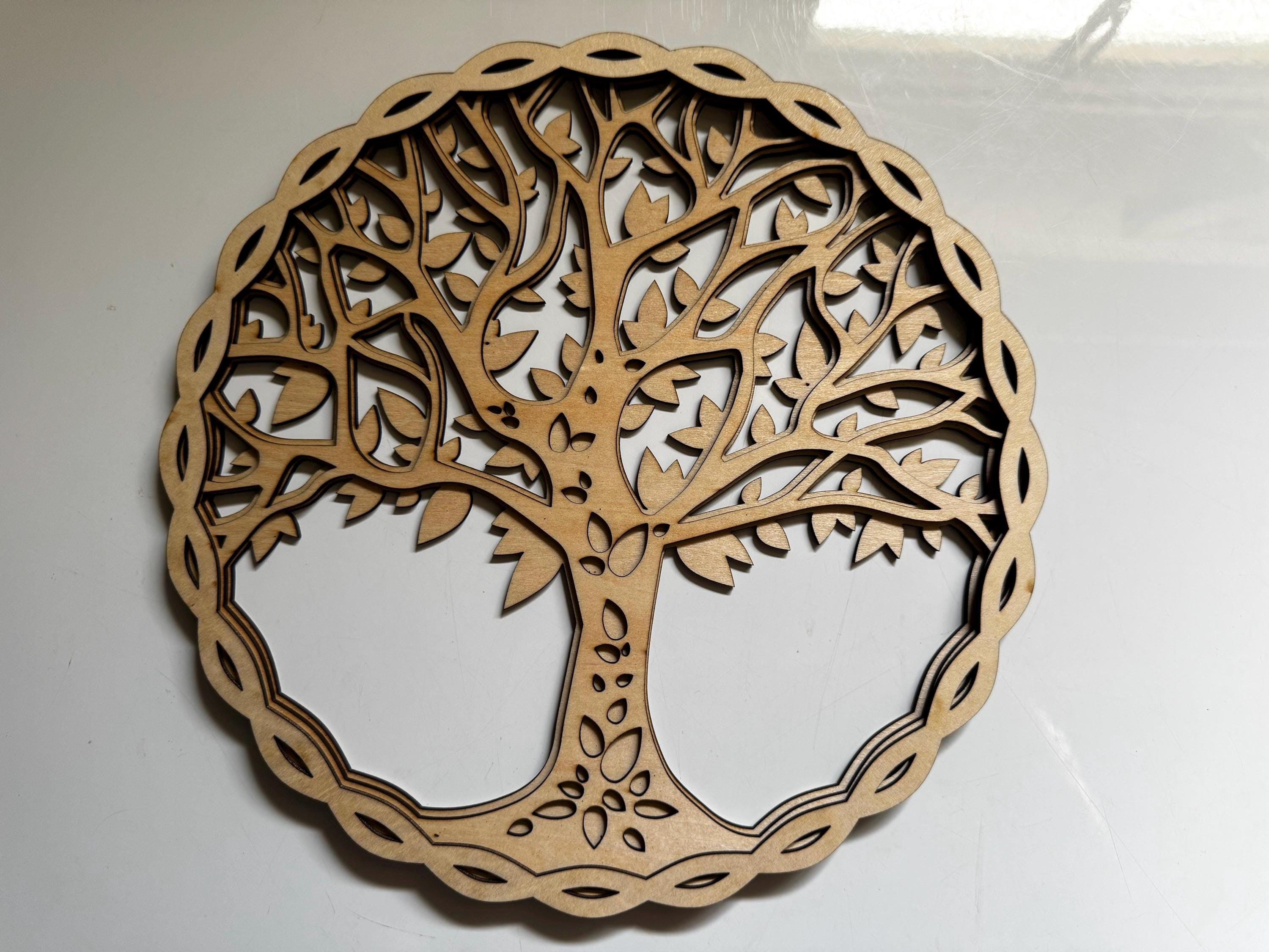 Tree of Life 3 Layer Wood Wall Decor Laser Cut - Etsy