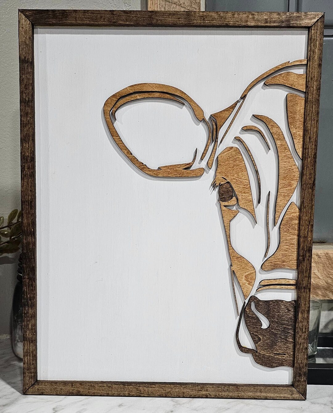 Cow Art | Cow Decor | Farm Animal Decor | Wall Art | Wood Art - Etsy