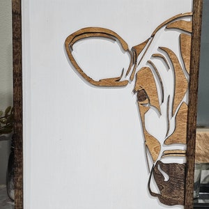 Cow Art | Cow Decor | Farm Animal Decor | Wall Art | Wood Art - Etsy