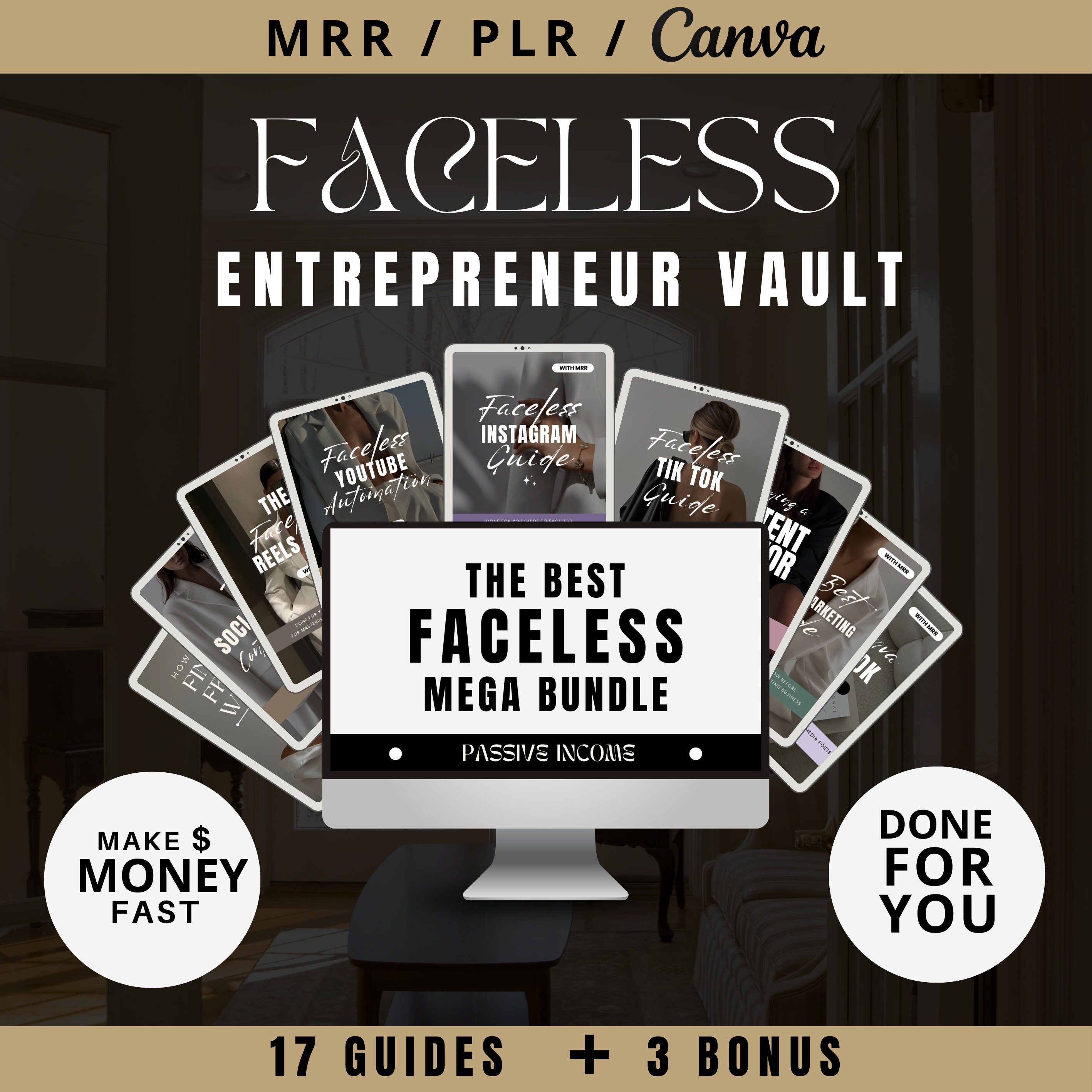 Faceless Marketing Bundle, the Best Bundle, Mrrr, Plr, Faceless Digital Marketing, Faceless ...