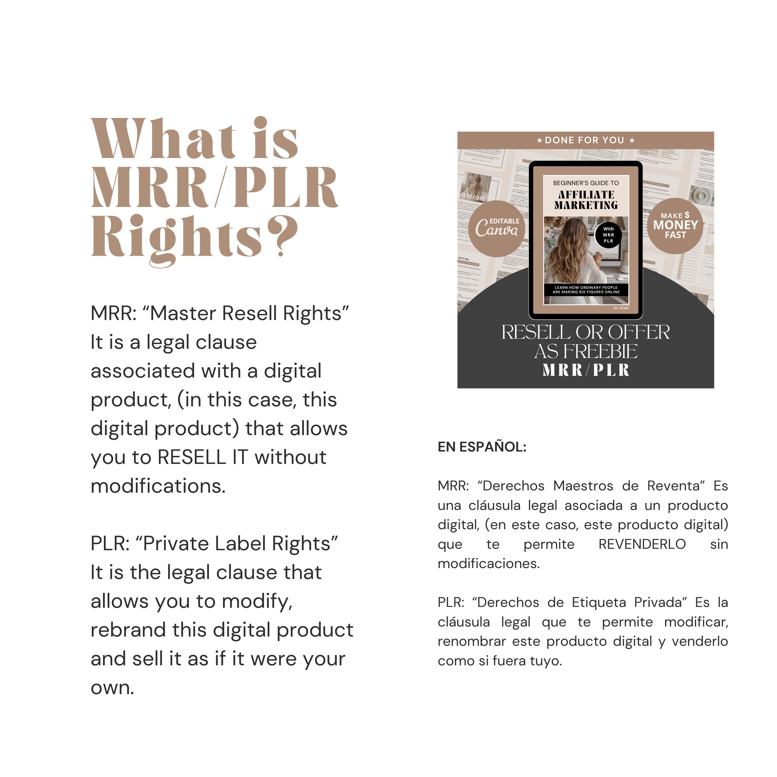 Affiliate Marketing Guide, Made for You, MRR Master Resale,freebie, PLR ...