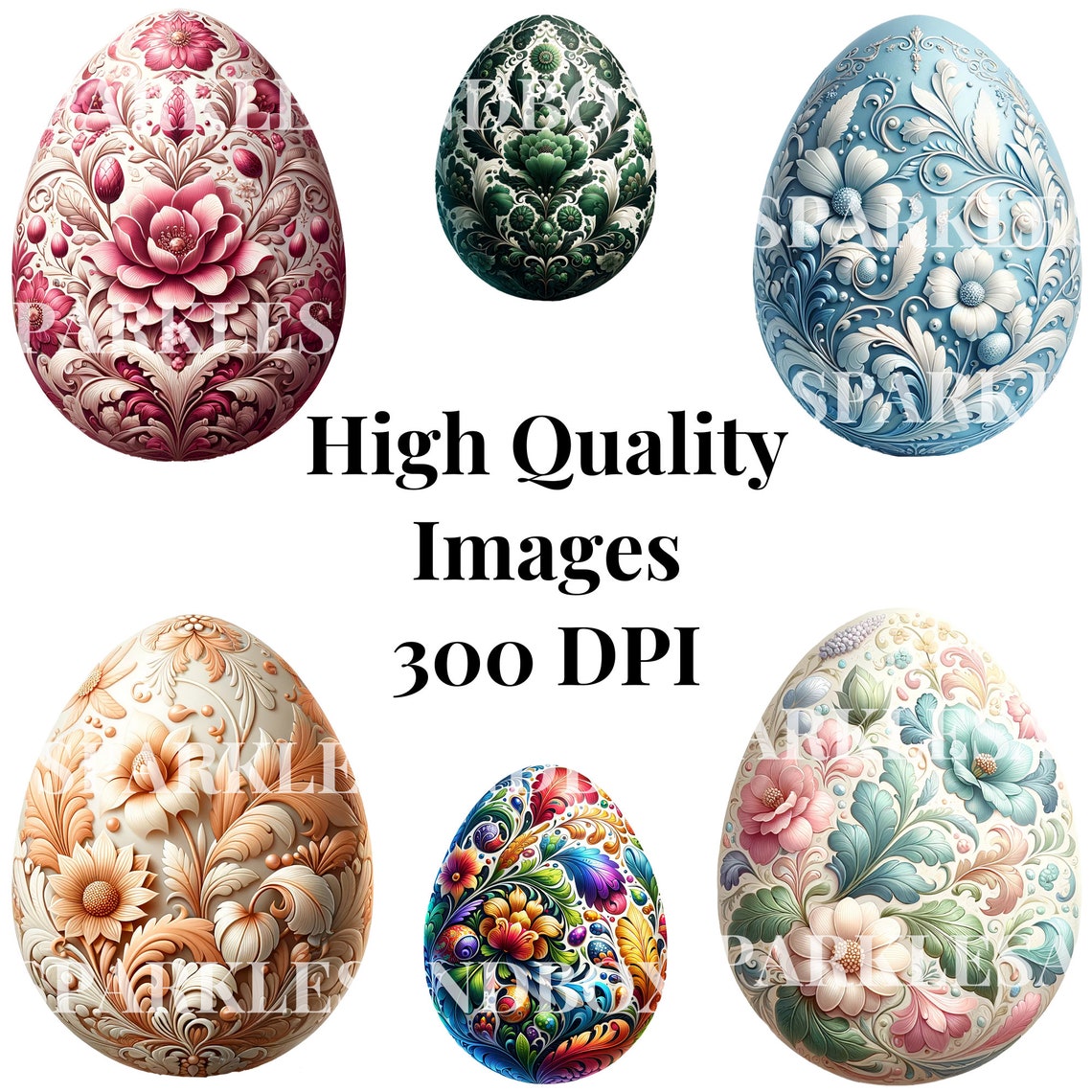 Easter Egg Clipart Collection: Transparent & Commercial-use Ready ...