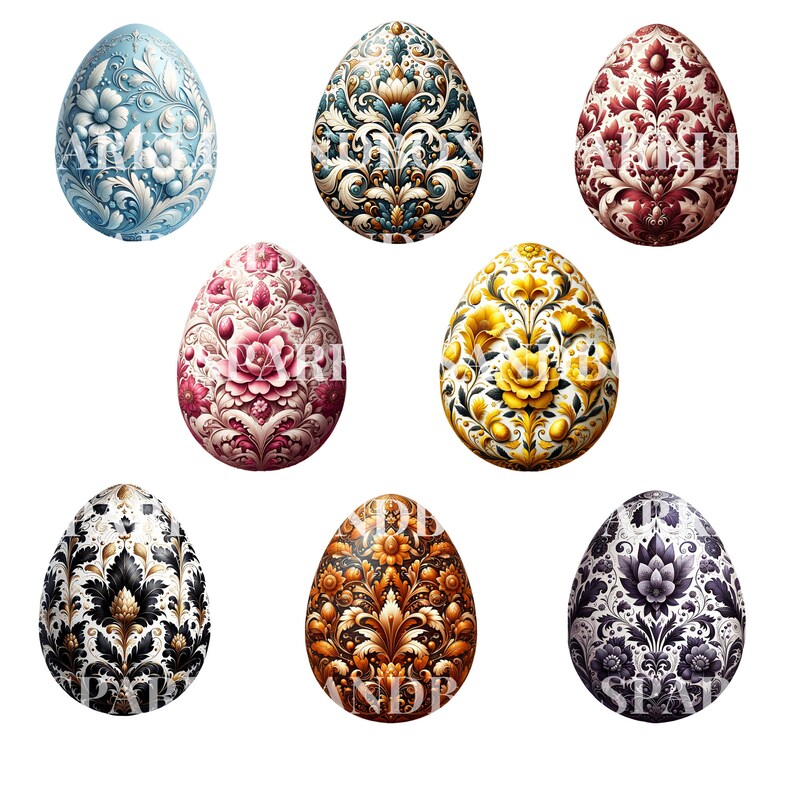 Easter Egg Clipart Collection: Transparent & Commercial-use Ready ...