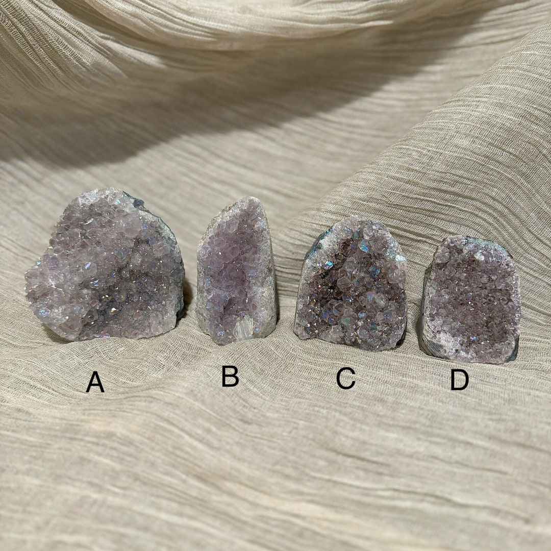 Aura Amethyst Cluster | Free Standing Amethyst Geode | Quartz Geode ...