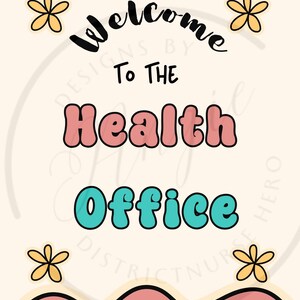 Welcome to the Health Office Sign – School Nurse Office Decor for ...