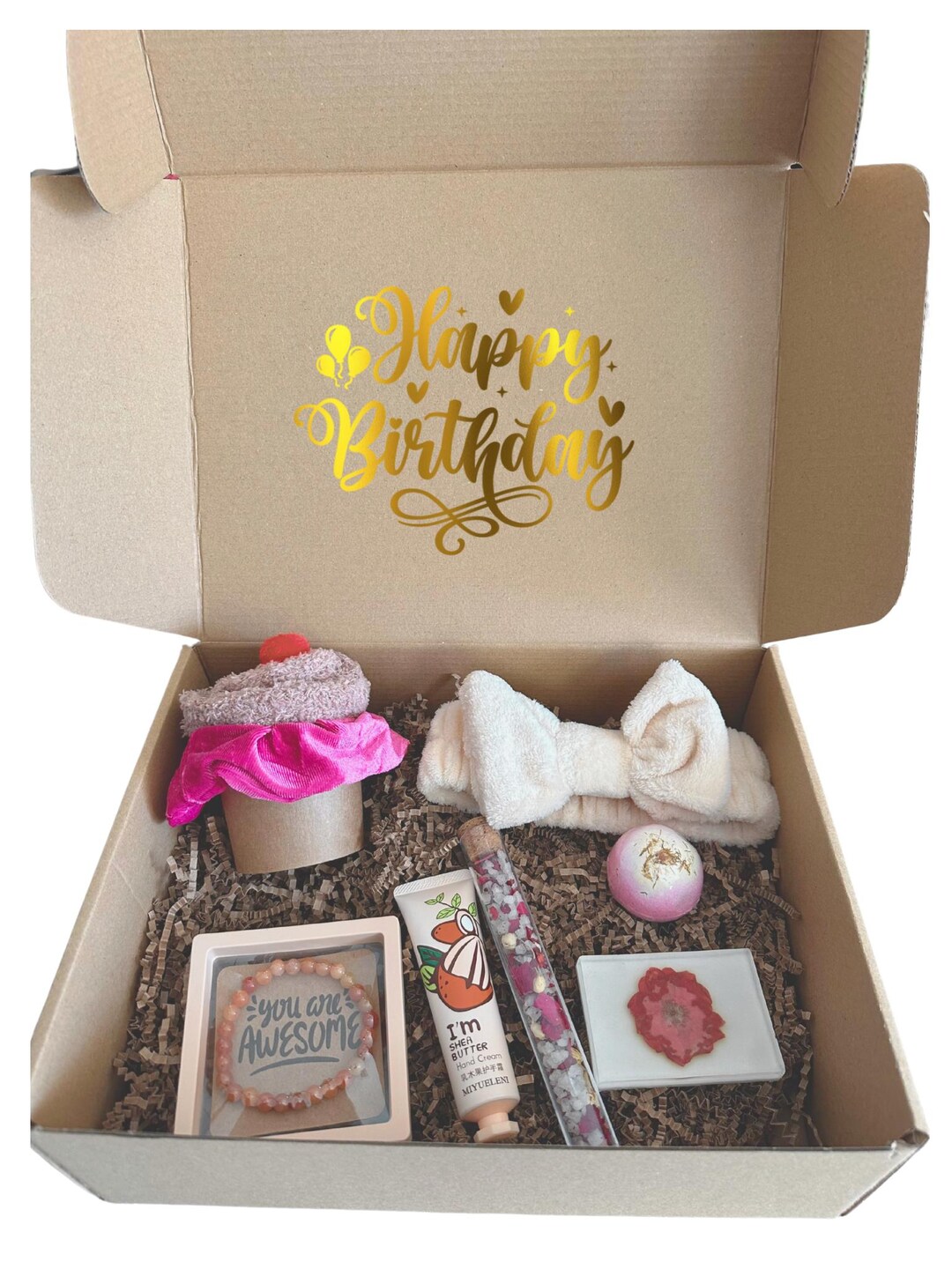 Handcrafted Birthday Self Care Box - Pampering Spa Gift Set, Spa Gift ...