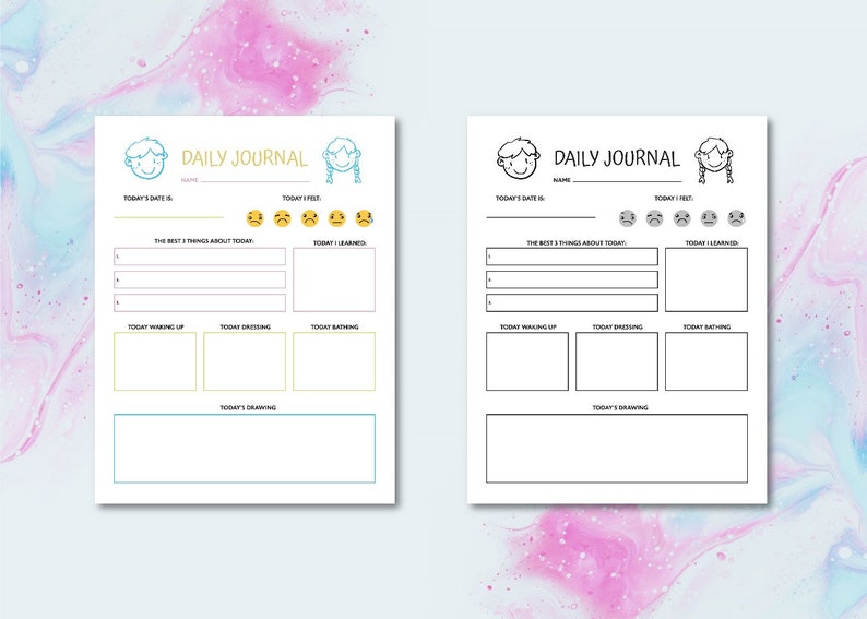 Kids Daily Journal Printable Journal for Kids Diary for Children Kids ...