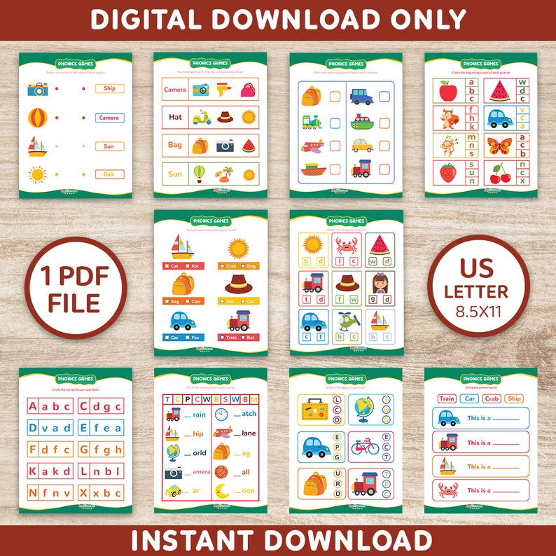 Printable Phonics Screening Worksheet, Phonics Screening Printable ...