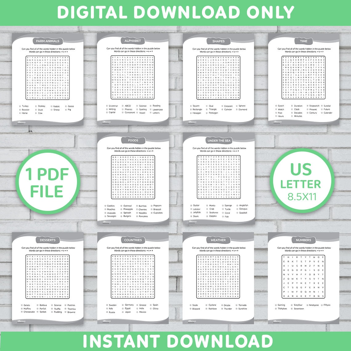 Printable Kids Word Search, Printable Word Search, Word Search Puzzle ...
