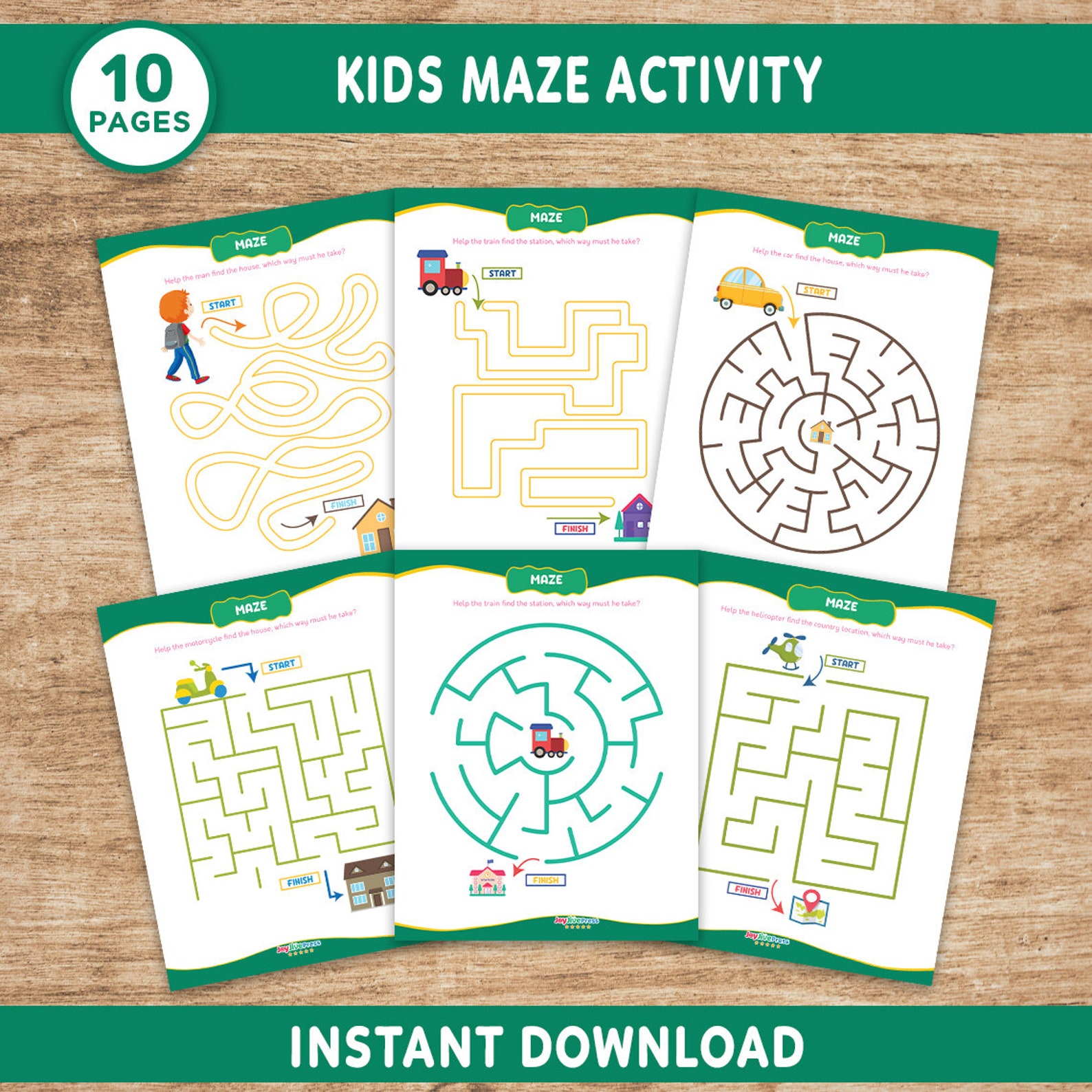 Printable Maze Challenge Pages, Maze Worksheet, Busy Printable Pages ...