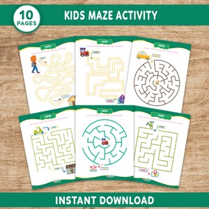 Printable Maze Challenge Pages, Maze Worksheet, Busy Printable Pages ...
