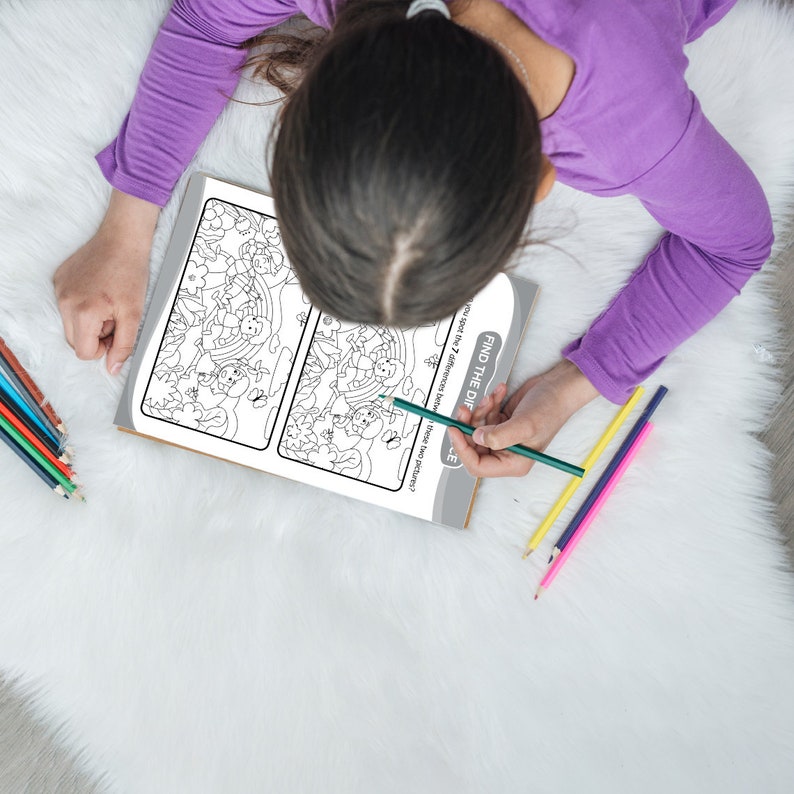 Spot the Difference Activity, Coloring Pages for Kids (printable PDF ...