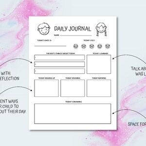 Kids Daily Journal Printable Journal for Kids Diary for Children Kids ...