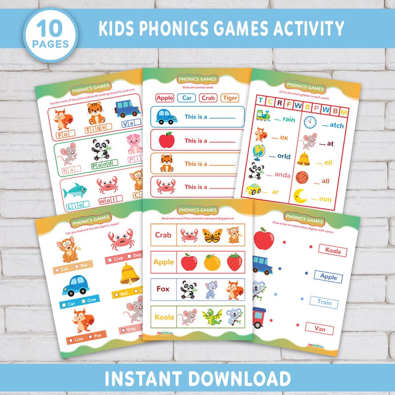Phonics Printable Activity Worksheet, Beginning Sounds, Phonics ...