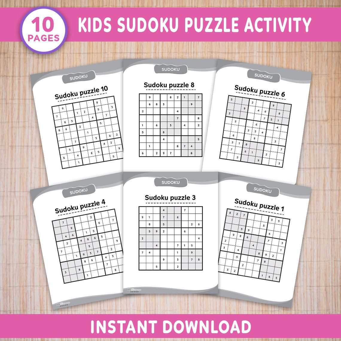 Printable Sudoku Puzzle Worksheet, Printable Worksheet, Sudoku ...