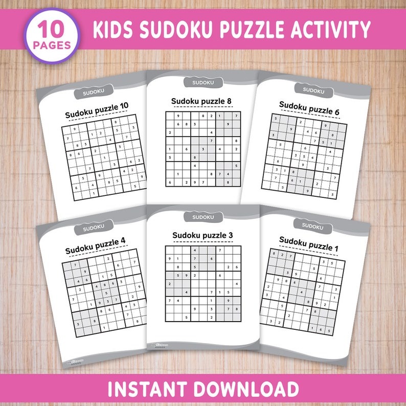Printable Sudoku Puzzle Worksheet, Printable Worksheet, Sudoku ...