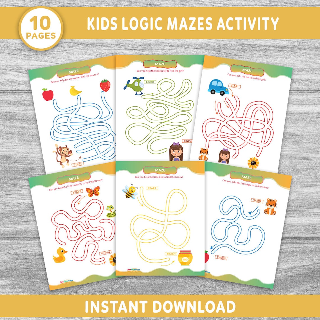 Printable Maze Challenge Activity for Kids, Maze Activities for Kids ...