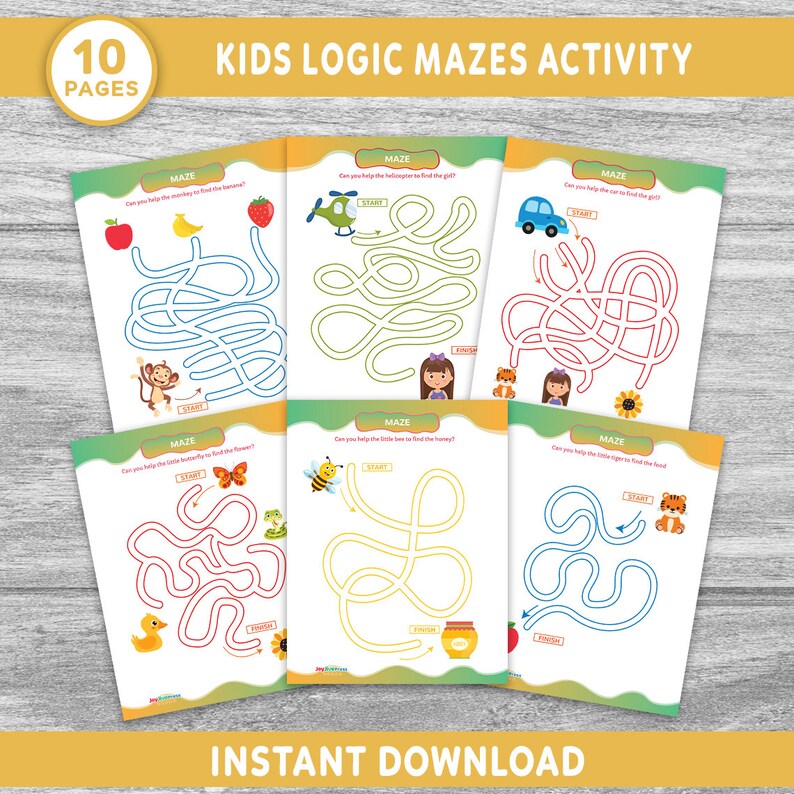 Printable Maze Challenge Activity for Kids, Maze Activities for Kids ...