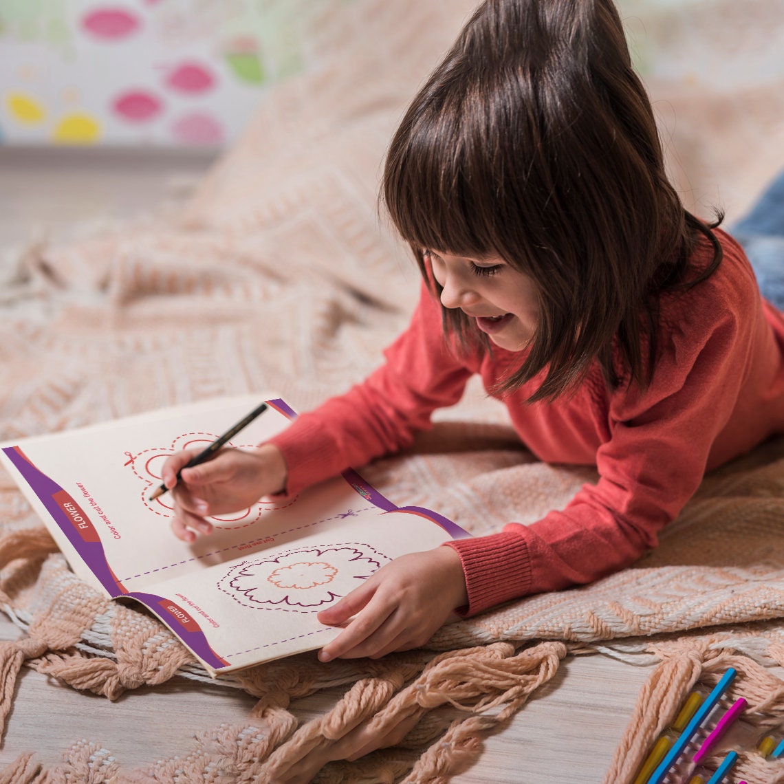 Scissor Skills Cutting Practice Worksheet, Flower Scissor Skills ...