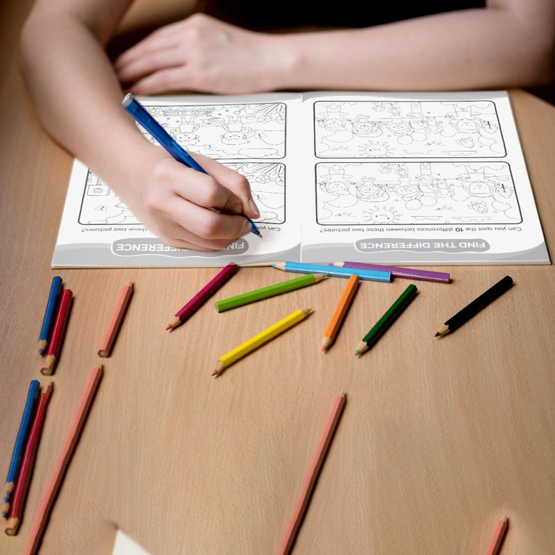 Spot the Difference Activity, Coloring Pages for Kids (printable PDF ...
