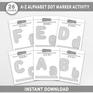 Alphabet Dot Marker Worksheets, Dot Marker Activities, Dot Printable ...