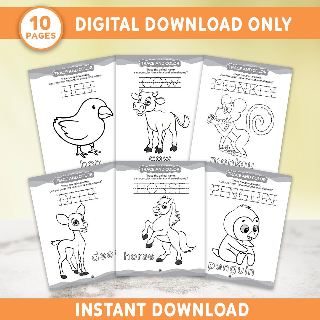 Farm Animal Coloring Pages for Kids Printable, Farm Coloring Pages ...