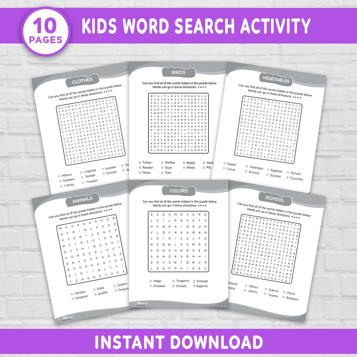 Word Search for Kids Printable, Printable Word Search, Word Search ...
