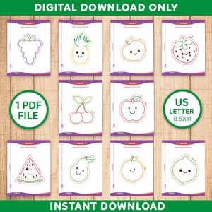 Fruits Cutting Activity, Scissor Skills Practice Worksheet, Fruits ...