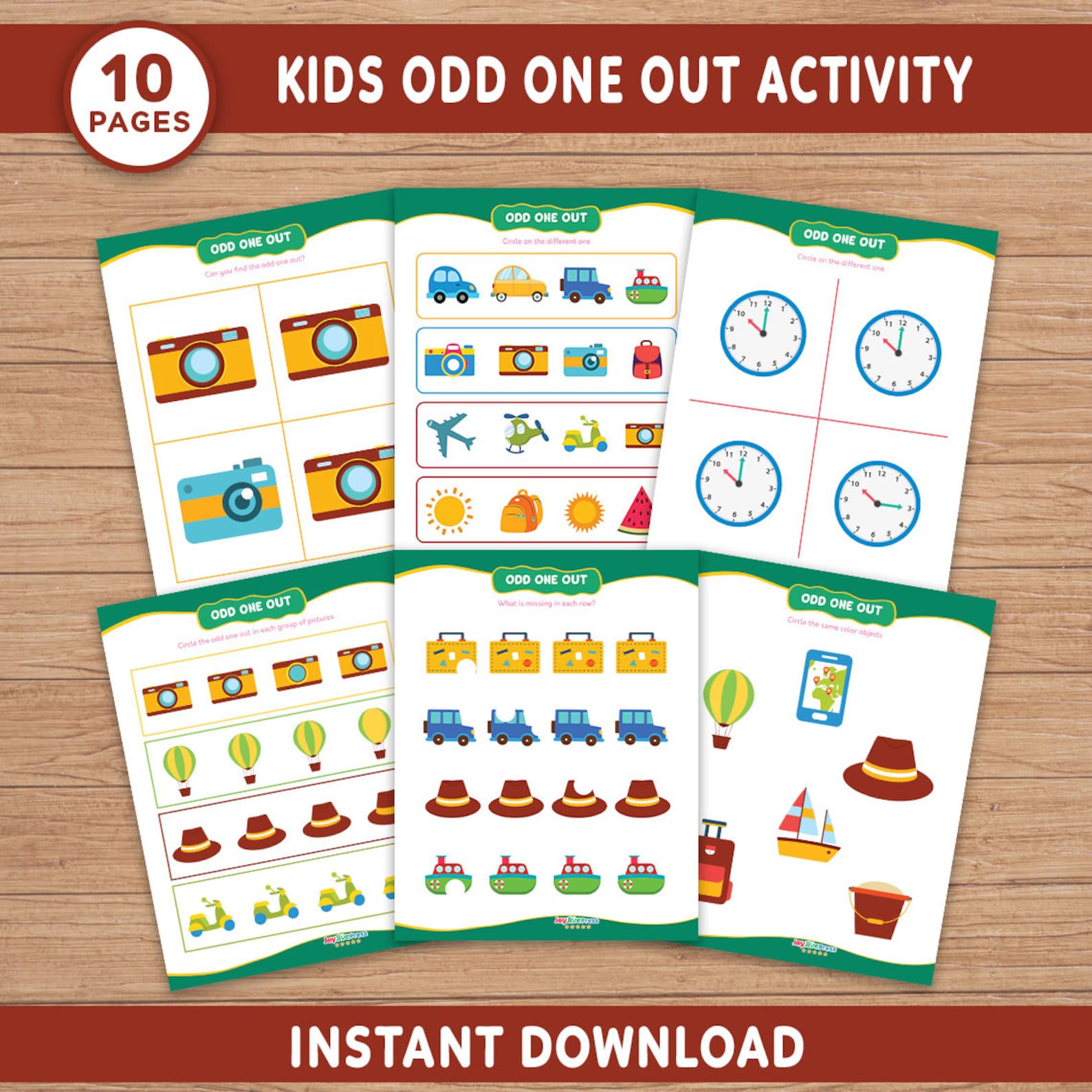 Printable Odd One Out Activity Worksheet, Find the Odd One Out ...