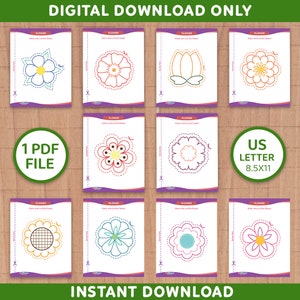 Scissor Skills Cutting Practice Worksheet, Flower Scissor Skills ...