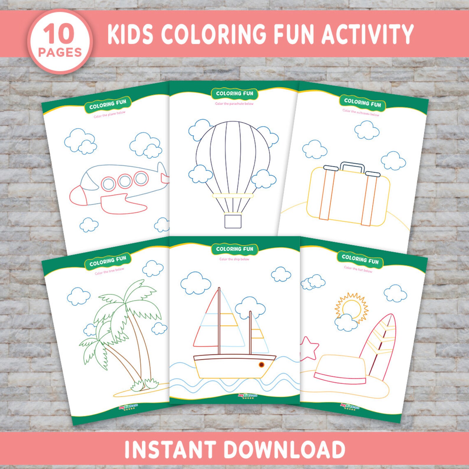 Printable Coloring Pages for Kids, Travel Coloring Pages, Coloring ...