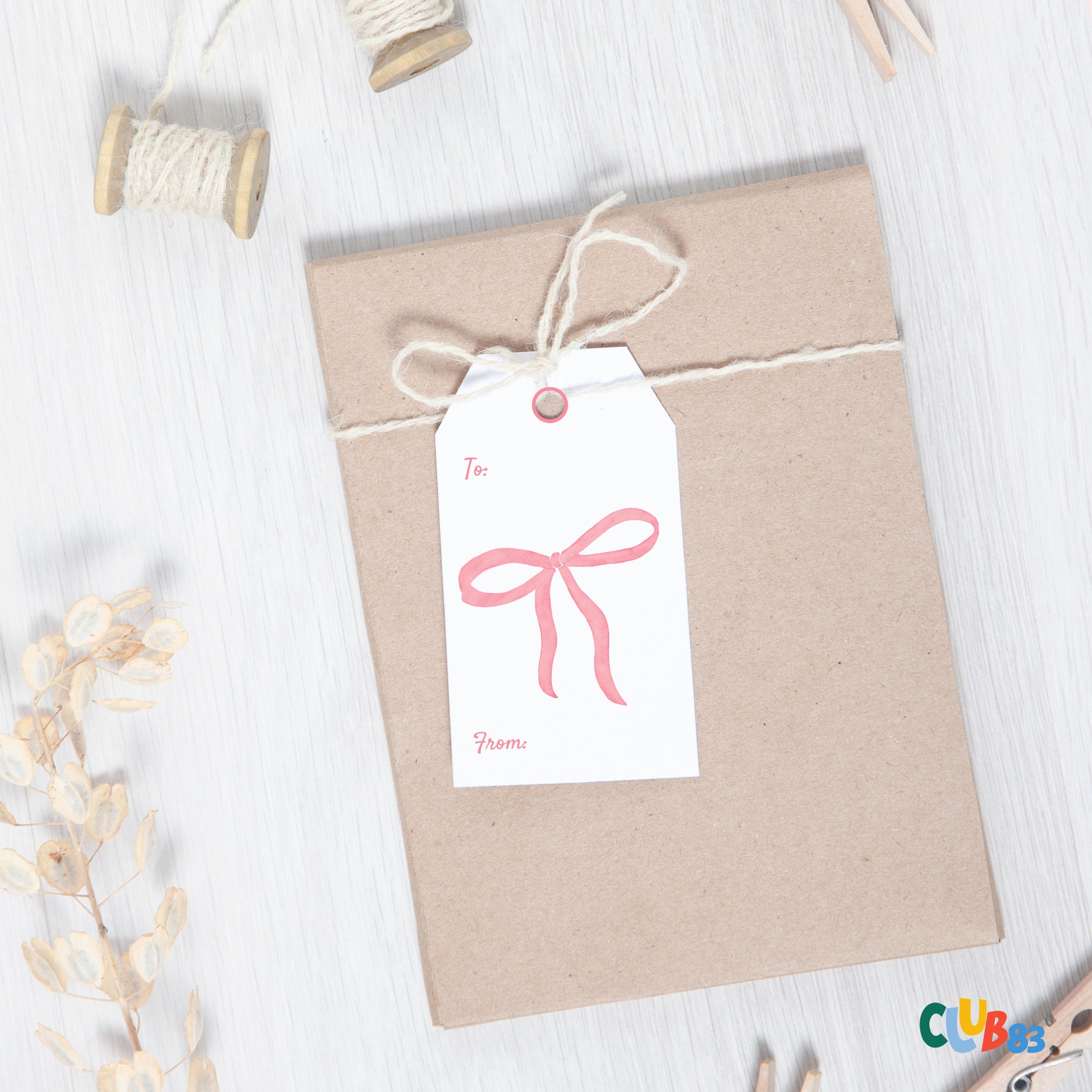 Printable Adorable Pink Coquette Gift Tags Set for All Occasions ...