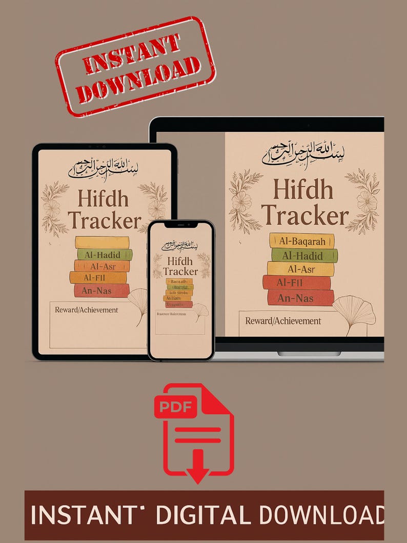 Quran Memorization Tracker: 114 Surahs Hifdh Chart (PDF Download) - Etsy