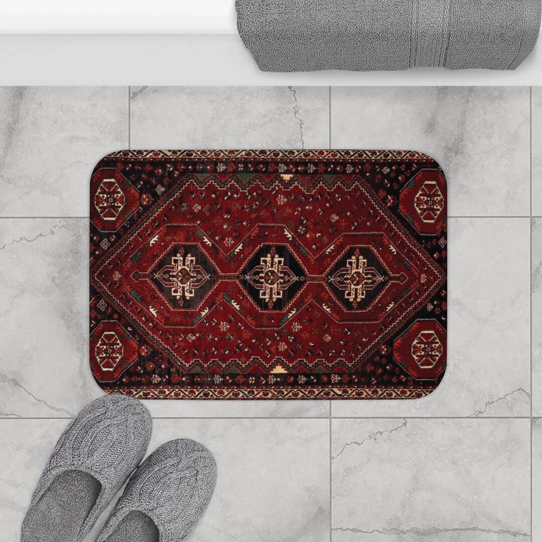 Luxurious Persian Bath Mat, Elegant and Soft - Etsy