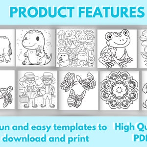 10 Printable Easy Colouring in Templates - Etsy Australia